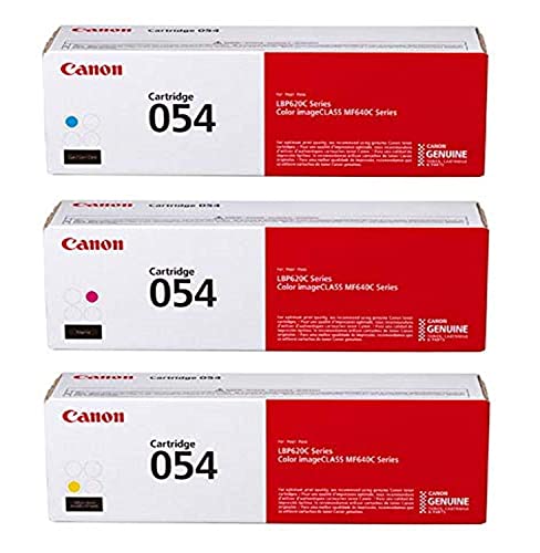 Canon Genuine 054 CMY Color Toner Cartridge Set (CRG-054)