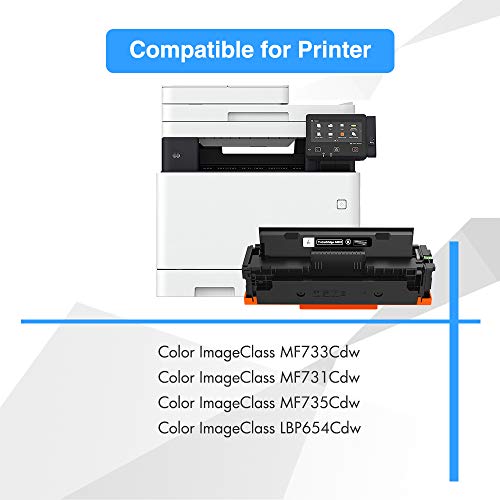 TRUE IMAGE Compatible Toner Cartridge Replacement for Canon 046 046H CRG-046H MF733Cdw Toner Canon Color ImageClass MF733Cdw MF731Cdw MF735Cdw LBP654Cdw Printer Ink (Black, 1-Pack)