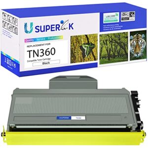 usuperink high yield compatible toner cartridge replacement for brother tn360 tn-360 tn330 tn-330 to use with hl-2170w hl-2140 dcp-7040 mfc-7840w mfc-7320 mfc-7340 mfc-7345n (black, 1-pack)