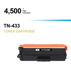 Cool Toner Compatible Toner Cartridge Replacement for Brother TN433BK TN433 TN431BK TN-433 Brother MFC-L8900Cdw HL-L8360Cdw HL-L8260Cdw HL-L8360Cdwt 8900Cdw 8360Cdw Printer (Black, 2-Pack)