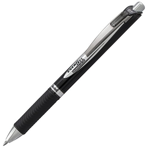 Pentel EnerGel Pro Permanent Gel Ink Pen, (0.7mm) Medium Point, Black Ink, 2-Pk (BLP77BP2A)