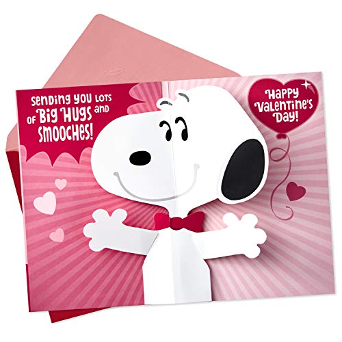 Hallmark Peanuts Musical Valentines Day Card for Kids (Snoopy Hug)