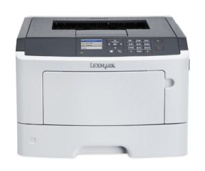 lexmark ms510dn compact monochrome laser printer, network ready, duplex printing and professional features,black/grey