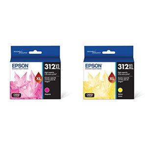 epson t312xl320 claria photo hd magenta high capacity cartridge ink & t312xl420 claria photo hd yellow high capacity cartridge ink