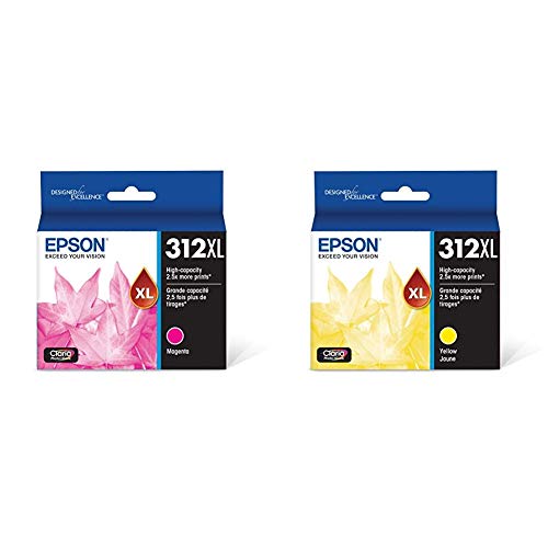 Epson T312XL320 Claria Photo HD Magenta High Capacity Cartridge Ink & T312XL420 Claria Photo HD Yellow High Capacity Cartridge Ink