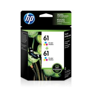 hp 61 | 2 ink cartridges | tri-color | works with hp deskjet 1000 1500 2050 2500 3000 3500 series, hp envy 4500 5500 series, hp officejet 2600 4600 series | ch562wn