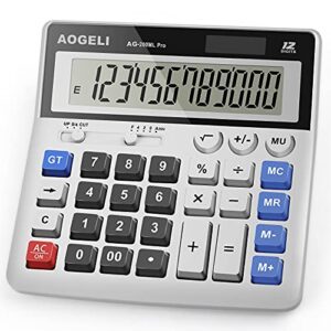 calculators desktop, desk calculator two way power battery and solar calculators desktop,big buttons easy to press used as office calculators for desk,12 digit calculators large display basic office