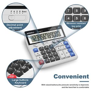 Calculators Desktop, Desk Calculator Two Way Power Battery and Solar Calculators Desktop,Big Buttons Easy to Press Used as Office Calculators for Desk,12 Digit Calculators Large Display Basic Office