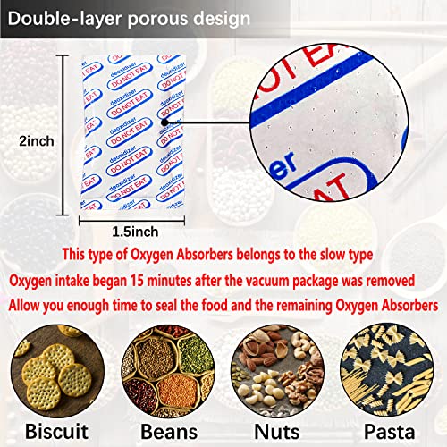 Oxygen Absorbers for Food storage 300CC, 100 PCS (10x PCS of 10) O2 Absorbers Food Grade for Mylar Bags, Canning ,Freeze Dryer, Dehydrated, and Preserved Foods - Long Term Storage