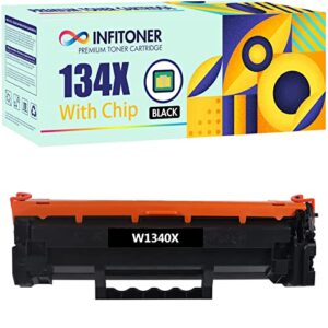 134x 134a toner cartridges 1-pack high yield (with chip) compatible replacement for hp 134x w1340x 134a w1340a for hp m209dw mfp m234dw m234sdn m234sdw printer ink black