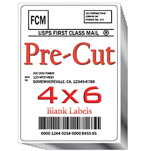 JETZAP Pre-Cut 4x6 Shipping Labels for Inkjet and Laser Printers - Just Load & Print - USPS UPS FedEx Multi-Purpose Adhesive Sticker Matte Opaque Smudge-Free Jam-Free Home Printer Compatible 120 Pack