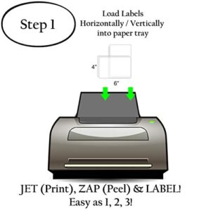 JETZAP Pre-Cut 4x6 Shipping Labels for Inkjet and Laser Printers - Just Load & Print - USPS UPS FedEx Multi-Purpose Adhesive Sticker Matte Opaque Smudge-Free Jam-Free Home Printer Compatible 120 Pack