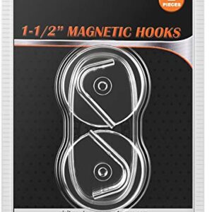 PRIMADA Extra-Strong Set Magnetic Hooks, 2pc, Chrome