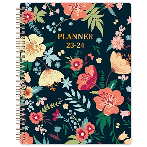 Planner 2023-2024 - July 2023 - June 2024, Academic Planner/Calendar 2023-2024, 2023-2024 Planner Weekly and Monthly with Printed Tabs, 8" x 10", Flexible Cover, Thick Paper, Perfect Daily Organizer - Floral