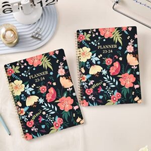 Planner 2023-2024 - July 2023 - June 2024, Academic Planner/Calendar 2023-2024, 2023-2024 Planner Weekly and Monthly with Printed Tabs, 8" x 10", Flexible Cover, Thick Paper, Perfect Daily Organizer - Floral