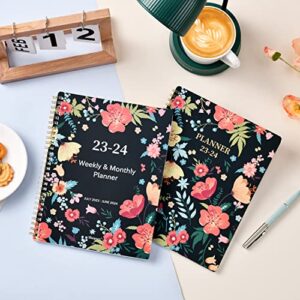 Planner 2023-2024 - July 2023 - June 2024, Academic Planner/Calendar 2023-2024, 2023-2024 Planner Weekly and Monthly with Printed Tabs, 8" x 10", Flexible Cover, Thick Paper, Perfect Daily Organizer - Floral