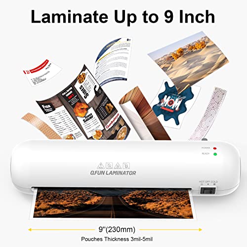 Laminator, 9-Inch Thermal Laminator Machine A4 Personal Lamination with Laminating Sheets for Teachers, 6 in 1 Mini Laminater for Home School Office Use