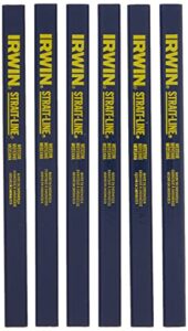 irwin carpenter pencil, medium lead, 6-piece (66400)