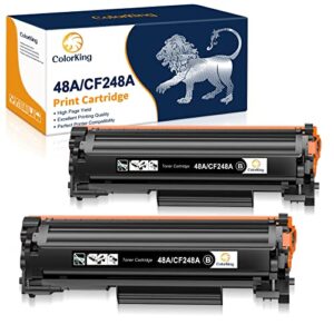 colorking toner cartridge replacement for hp 48a cf248a for hp laserjet pro mfp m15w m29w m28w m15a m29a m28a m30w m31w m16a m16w m28 m31 m15 m14 m17 laser toner printer (black, 2 pack)