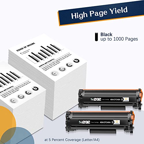 Colorking Toner Cartridge Replacement for HP 48A CF248A for HP Laserjet Pro MFP M15w M29w M28w M15a M29a M28a M30w M31w M16a M16w M28 M31 M15 M14 M17 Laser Toner Printer (Black, 2 Pack)