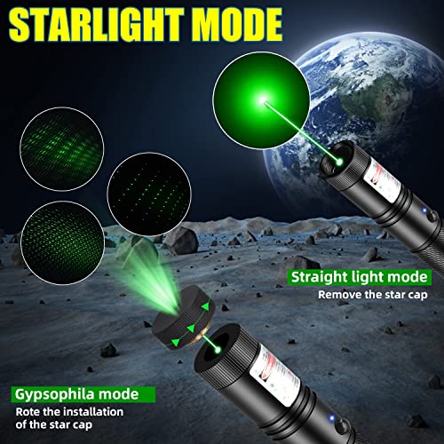 LUEIIN Green Laser Pointer, Long Range Laser Pointer 10000 Feet Visible Beam, Rechargeable Green Laser Pointer High Power for Presentations