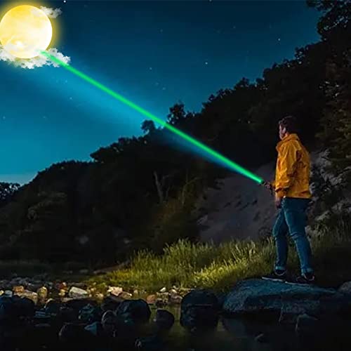 Long Range Green Laser Pointer, Green Laser Pointer High Power, Laser Pointer Powerful High Power Laser Pointer, USB Rechargeable Laser Pointer for Outdoor Hunting in Camping and Hiking