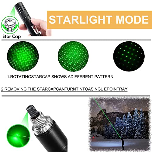 Long Range Green Laser Pointer, Green Laser Pointer High Power, Laser Pointer Powerful High Power Laser Pointer, USB Rechargeable Laser Pointer for Outdoor Hunting in Camping and Hiking