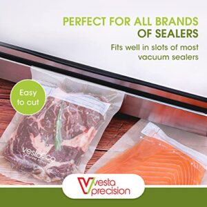 Vesta Vacuum Sealer Bags Rolls | 8"x50' 2 pack | ideal for Food Saver, Seal a Meal | BPA Free, Heavy Duty | Great for food vac storage or sous vide