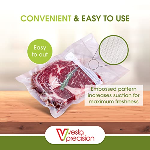 Vesta Vacuum Sealer Bags Rolls | 8"x50' 2 pack | ideal for Food Saver, Seal a Meal | BPA Free, Heavy Duty | Great for food vac storage or sous vide