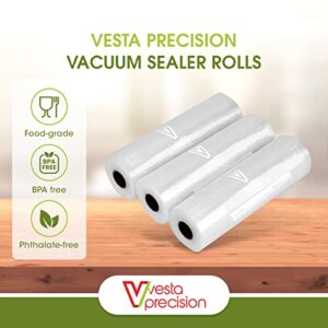 Vesta Vacuum Sealer Bags Rolls | 8"x50' 2 pack | ideal for Food Saver, Seal a Meal | BPA Free, Heavy Duty | Great for food vac storage or sous vide