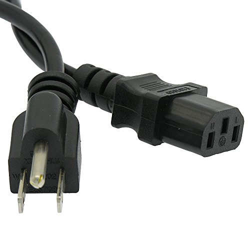 DIGITMON 3 Prong Universal Printer AC Power Cord for Brothers HL-L3270CDW Laser Printer (3 Feet, Black)