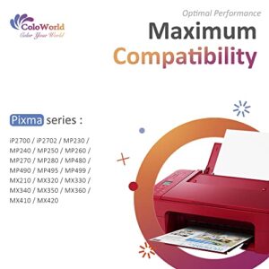 ColoWorld Remanufactured 210XL Ink Cartridge Combo Pack Replacement for Canon PG-210 XL 210XL CL-211 XL 211XL (1 Black + 1 Tri-Color) Used in PIXMA MP240 MP480 IP2702 MP495 MX410 MX340 Printer