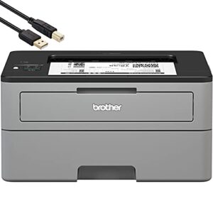 brother compact hl l235 series print only wireless monochrome laser printer for business office, auto two-sided printing, 250-sheet capacity, amazon dash replenishment ready, broage usb printer cable