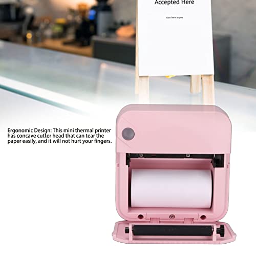 Gaeirt Mini Printer 200dpi Thermal Printer for Phone, Rechargeable Inkless Printer Instant Photo Printer Portable Printer for Home Picture Printer for Photos, Notes(Pink)