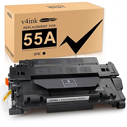 v4ink Compatible CE255A Toners_Cartridges_Printer Replacement for HP 55A 55X CE255A CE255X Black Ink for HP P3015 P3015d P3015dn P3015n HP Enterprise 500 MFP M521d