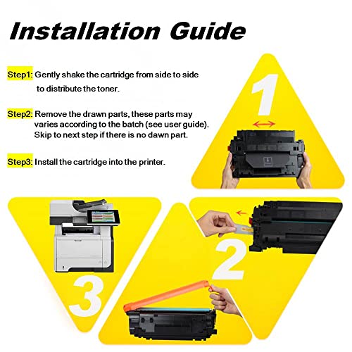 v4ink Compatible CE255A Toners_Cartridges_Printer Replacement for HP 55A 55X CE255A CE255X Black Ink for HP P3015 P3015d P3015dn P3015n HP Enterprise 500 MFP M521d