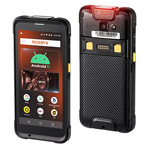 2023 Newest Android Barcode Scanner, Android 11, Mobile Handheld Computer, Wi-Fi 6 MUNBYN Rugged PDA Data Terminal SE4710 Zebra Scanner, 1D 2D QR Barcode Scanner with Case for Retail Warehouse Scanner