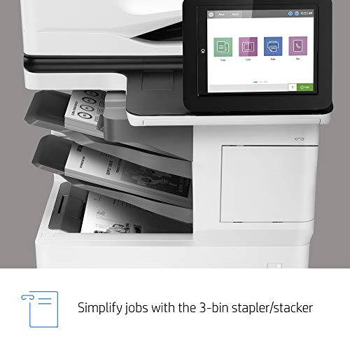 HP LaserJet Enterprise MFP M634z Monochrome All-in-One Printer with built-in Ethernet, 2-sided printing, extra paper trays & 3-bin stapler/stacker (7PS96A)