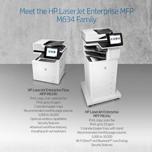 HP LaserJet Enterprise MFP M634z Monochrome All-in-One Printer with built-in Ethernet, 2-sided printing, extra paper trays & 3-bin stapler/stacker (7PS96A)