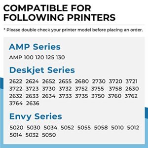 Penguin Remanufactured Printer Ink Cartridge Replacement for HP 65XL,65 XL Used for Hp AMP 100 120 125 130 Deskjet 2622 2624 2652 3732 3752 Envy 5020 5030 (2 Black) Combo Pack