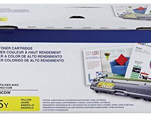 Brother TN221BK Standard Yield Black and TN225C, TN225M, TN225Y High Yield Cyan, Magenta and Yellow Toner Cartridge Set