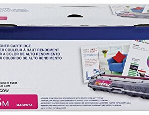 Brother TN221BK Standard Yield Black and TN225C, TN225M, TN225Y High Yield Cyan, Magenta and Yellow Toner Cartridge Set