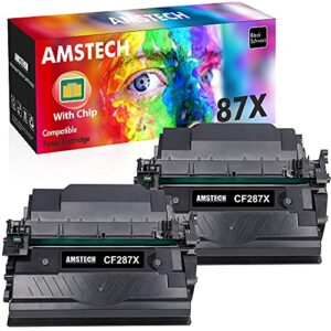 87x toner cartridge 2-pack high yield compatible replacement for hp 87x cf287x 87a cf287a toner cartridge for hp enterprise m506 m506dn m506n m506x m501 m501dn mfp m527 m527dn m527f printer black