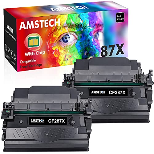 87X Toner Cartridge 2-Pack High Yield Compatible Replacement for HP 87X CF287X 87A CF287A Toner Cartridge for HP Enterprise M506 M506dn M506n M506x M501 M501dn MFP M527 M527dn M527f Printer Black