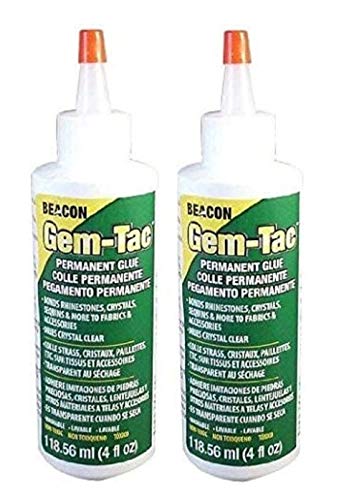 Beacon Gem-Tac Permanent Adhesive, 4-Ounce - 2 Pack