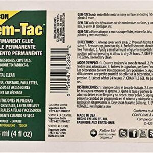 Beacon Gem-Tac Permanent Adhesive, 4-Ounce - 2 Pack