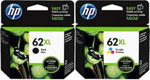 genuine hp 62xl black and color inkjet cartridges in retail combo pack