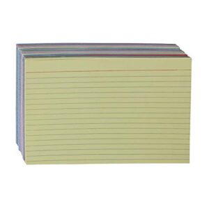 amazon basics ruled color index cards, 5″ x 8″, 300 cards