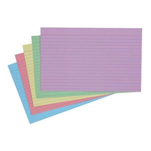 Amazon Basics Ruled Color Index Cards, 5" x 8", 300 Cards