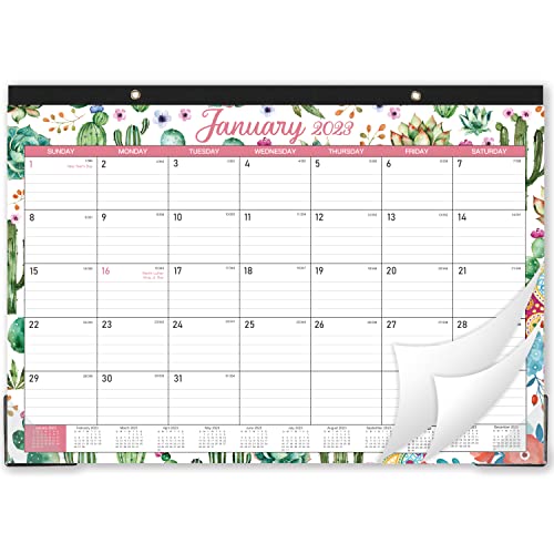 Desk Calendar 2023-2024 - Calendar 2023-2024 from January 2023 - June 2024,18 Months Monthly Desk Calendar, 17" x 12", Desk Pad, Large Ruled Blocks, To-do List & Notes, Best Desk Calendar for Organizing